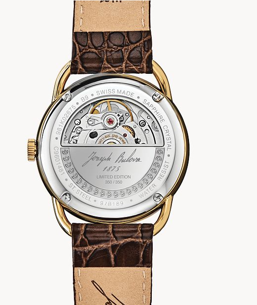 Bulova Limited Edition "Commodore" Brown Leather & Gold Watch (I5790 ...