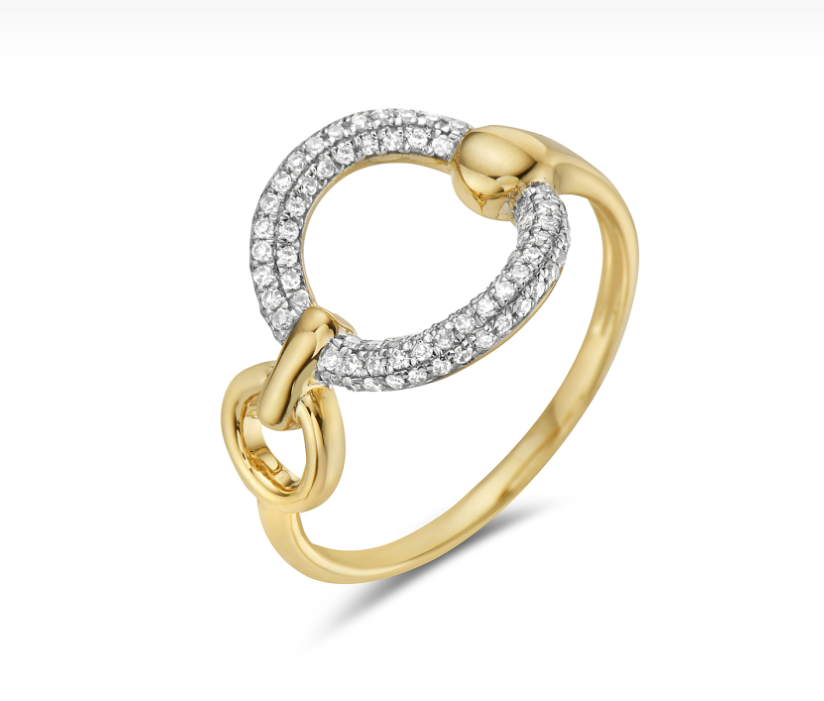 14k Gold Diamond Negative Space Circle Ring – Susan Bella Jewelry LLC